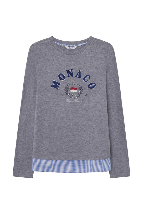 "Monaco" two-material T-shirt