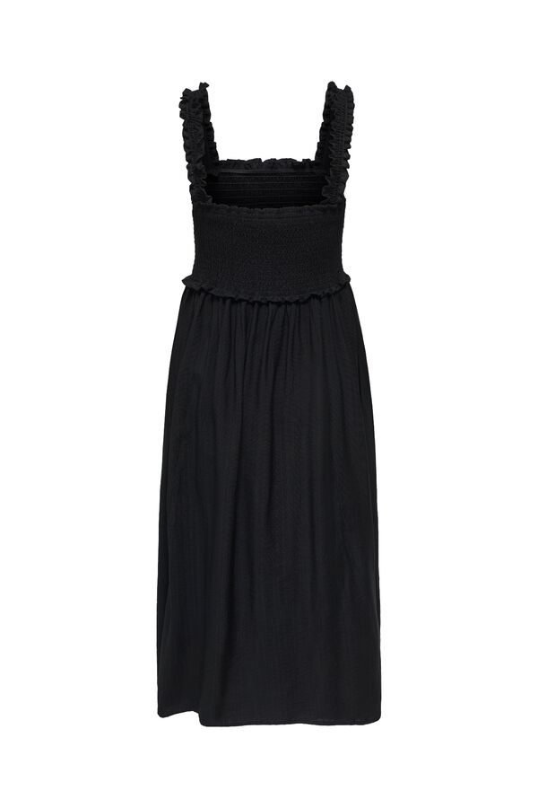 Vestido comprido em tecido favo de mel | Vestidos | WomenSecret