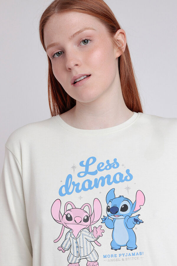 Women's long print Stitch pyjamas | Piżamy damskie | WomenSecret