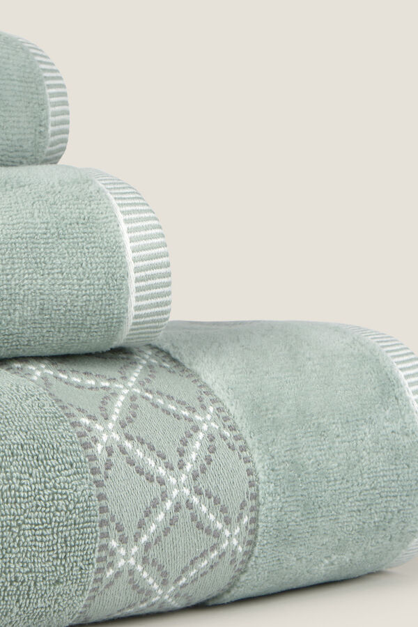 Toalla rizo cenefa velour | Textil para baño | WomenSecret