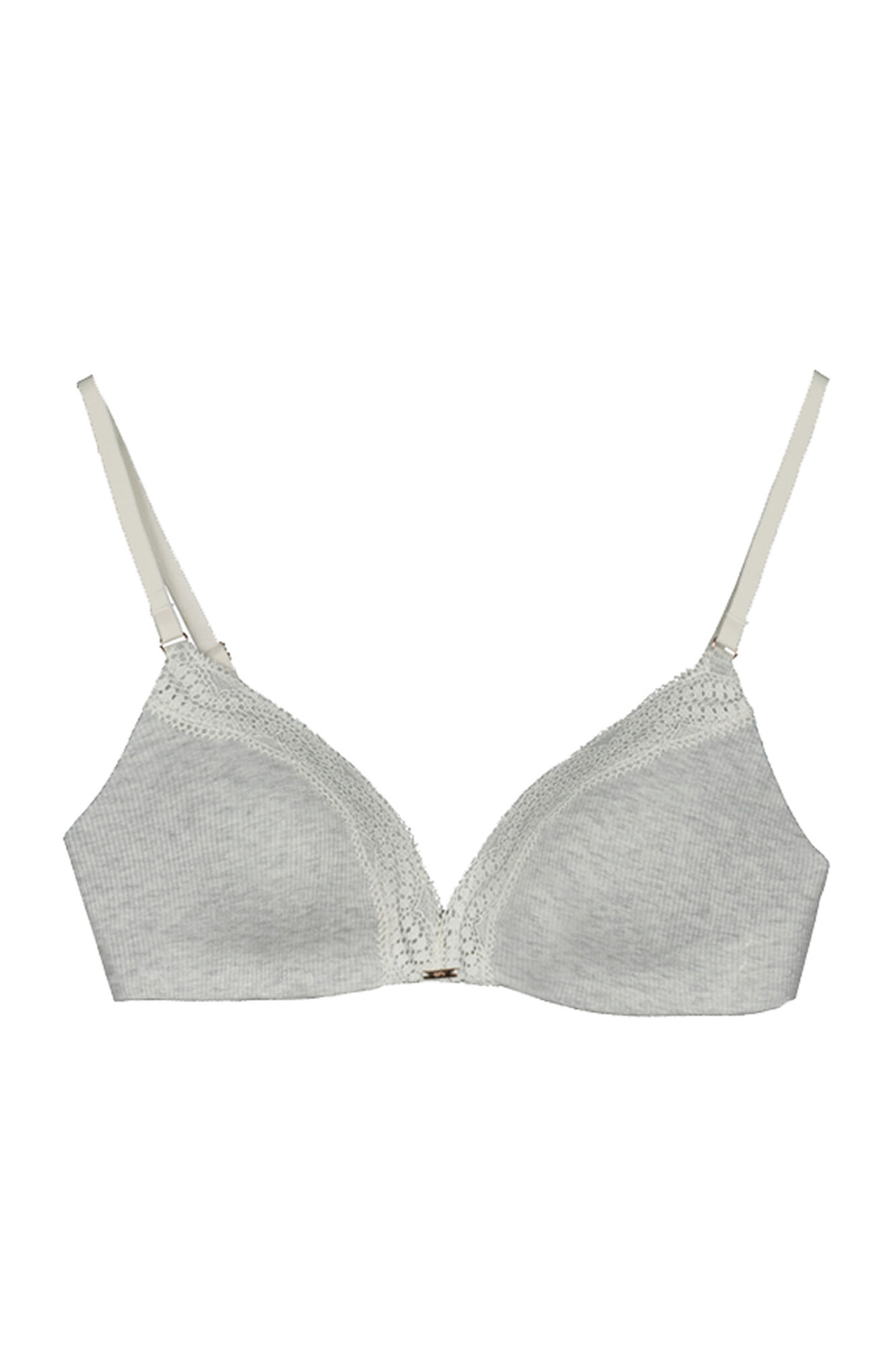 LOVELY Sujetador triangular relleno algodón gris | Sujetadores de mujer ...