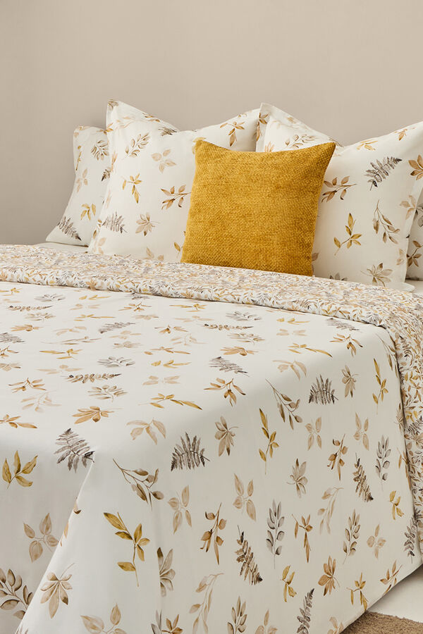 Capa de edredom de algodão com folhas em um galho | Roupa de cama e ...