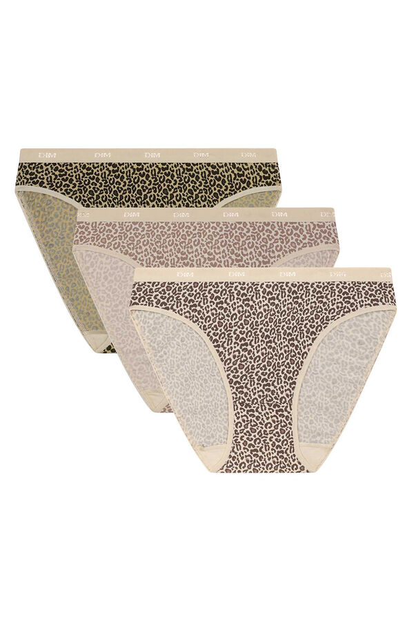 Pack of 3 stretch cotton briefs with prints | Ženske gacice | WomenSecret