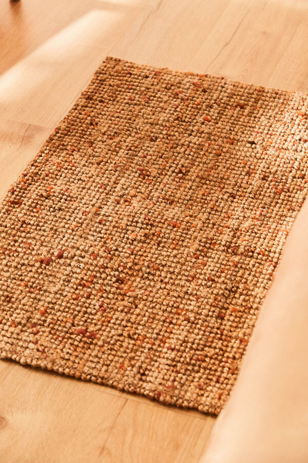 Tapete de cânhamo trançado cor de laranja Dakar | Têxteis para a sala ...