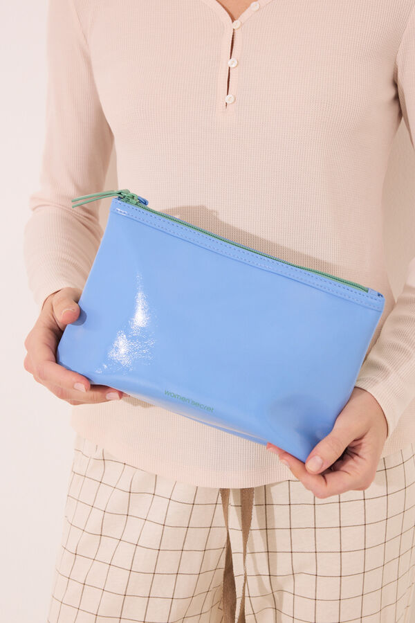 Neceser mediano charol azul y verde | Neceseres de mujer | WomenSecret