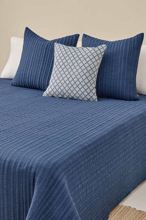 Edredom liso reversível com costura | Roupa de cama e têxtil para ...