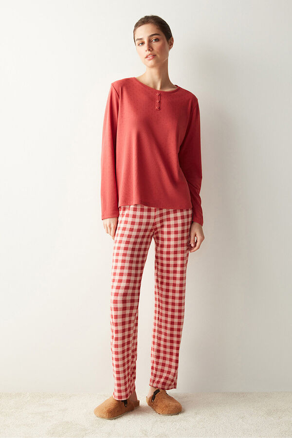 Red check thermal pyjamas | Ženske pidžame | WomenSecret