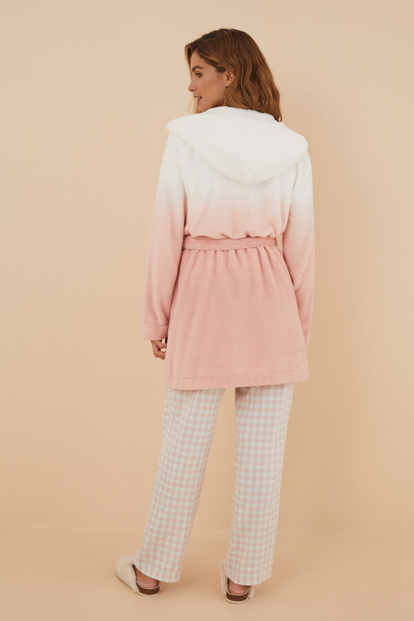 Bata capucha degradado rosa | Batas de mujer | WomenSecret