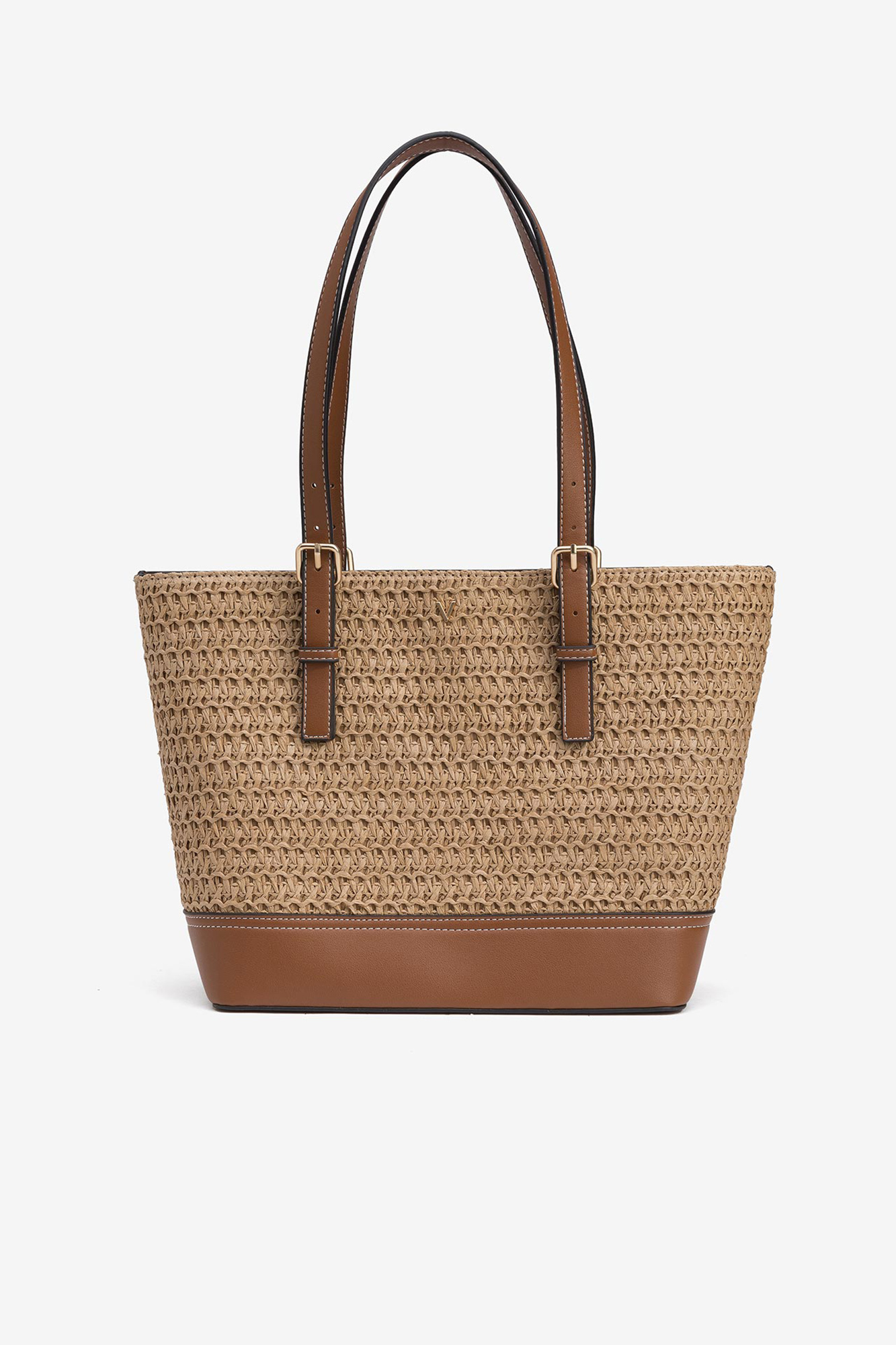 Bolsa de compras efeito palha combinada | Malas de mulher | WomenSecret