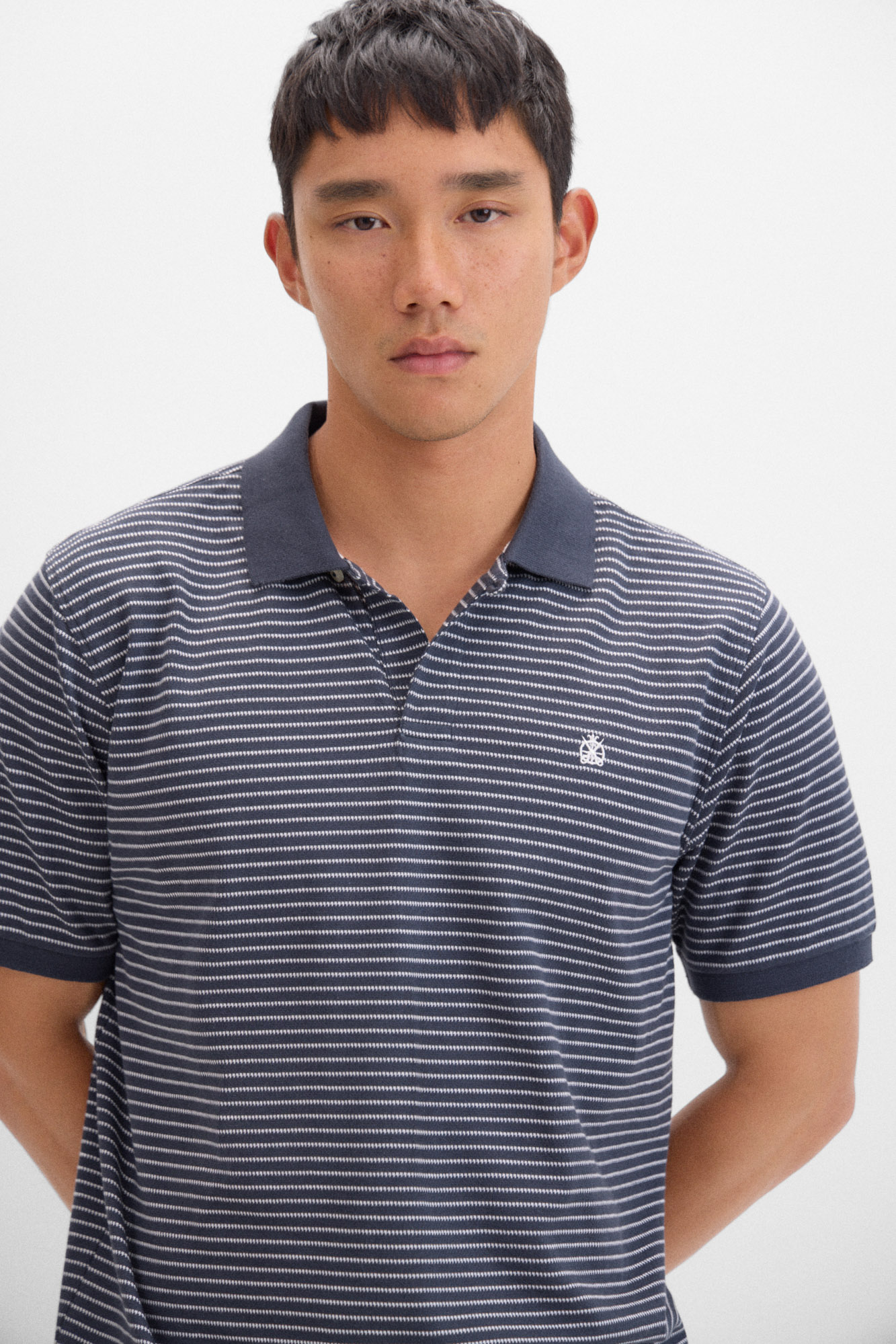 Polo estructura piqué de rayas | Polos de hombre | WomenSecret