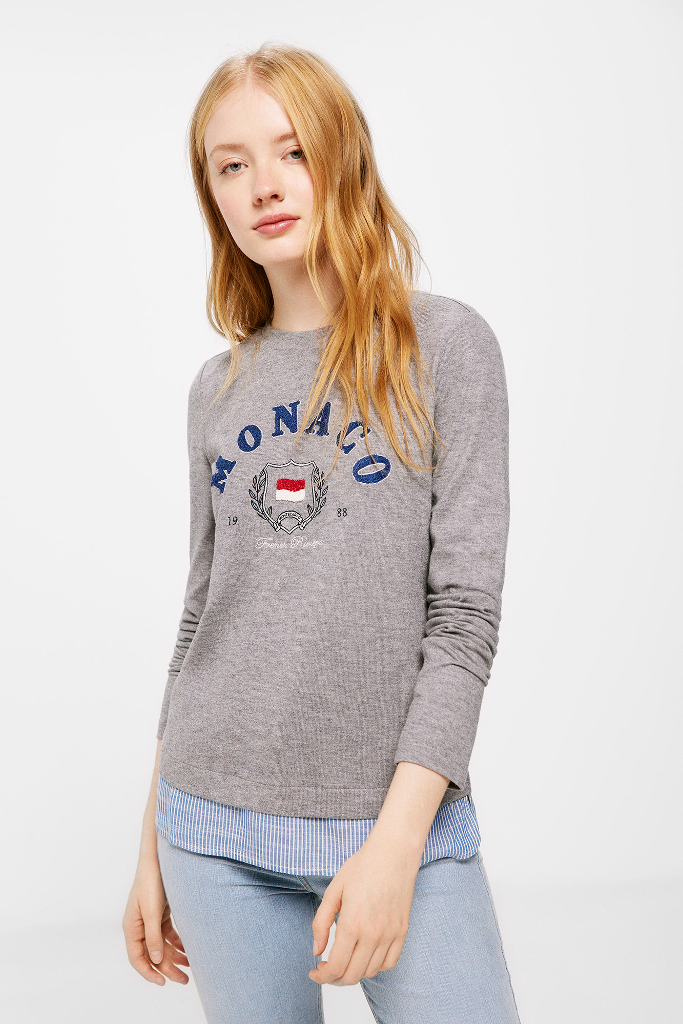 "Monaco" two-material T-shirt