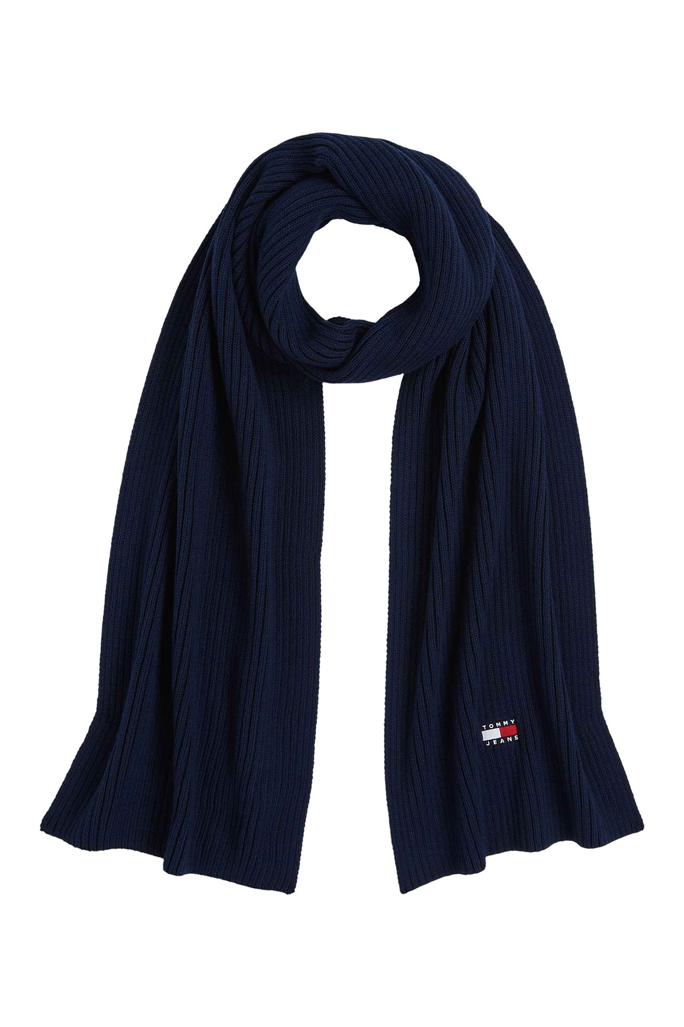 Bufanda Tommy Jeans azul marino con bandera | Bufandas de Mujer ...