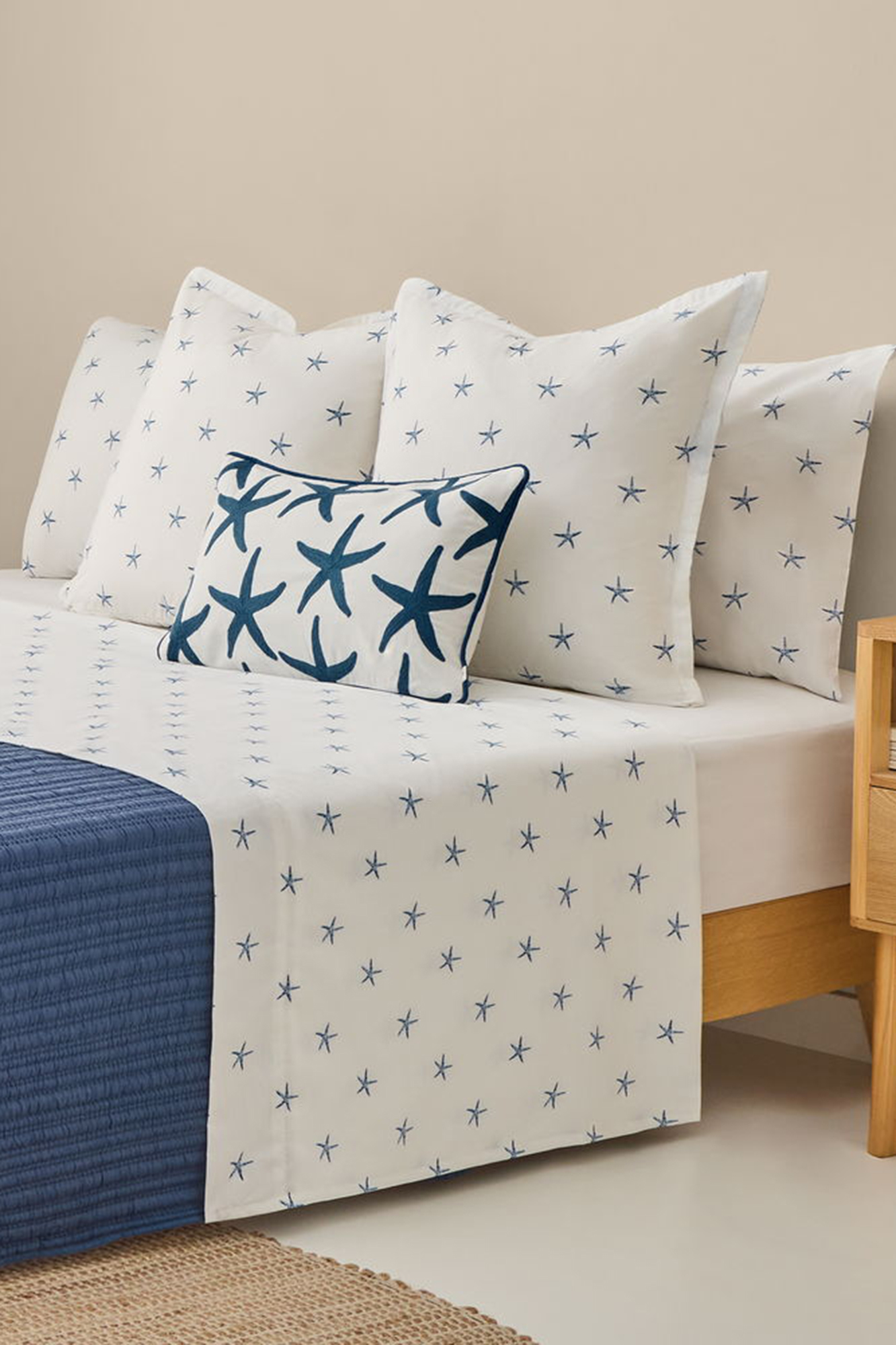 Sábana algodón estrellas de mar | Ropa de cama y textil para dormitorio ...
