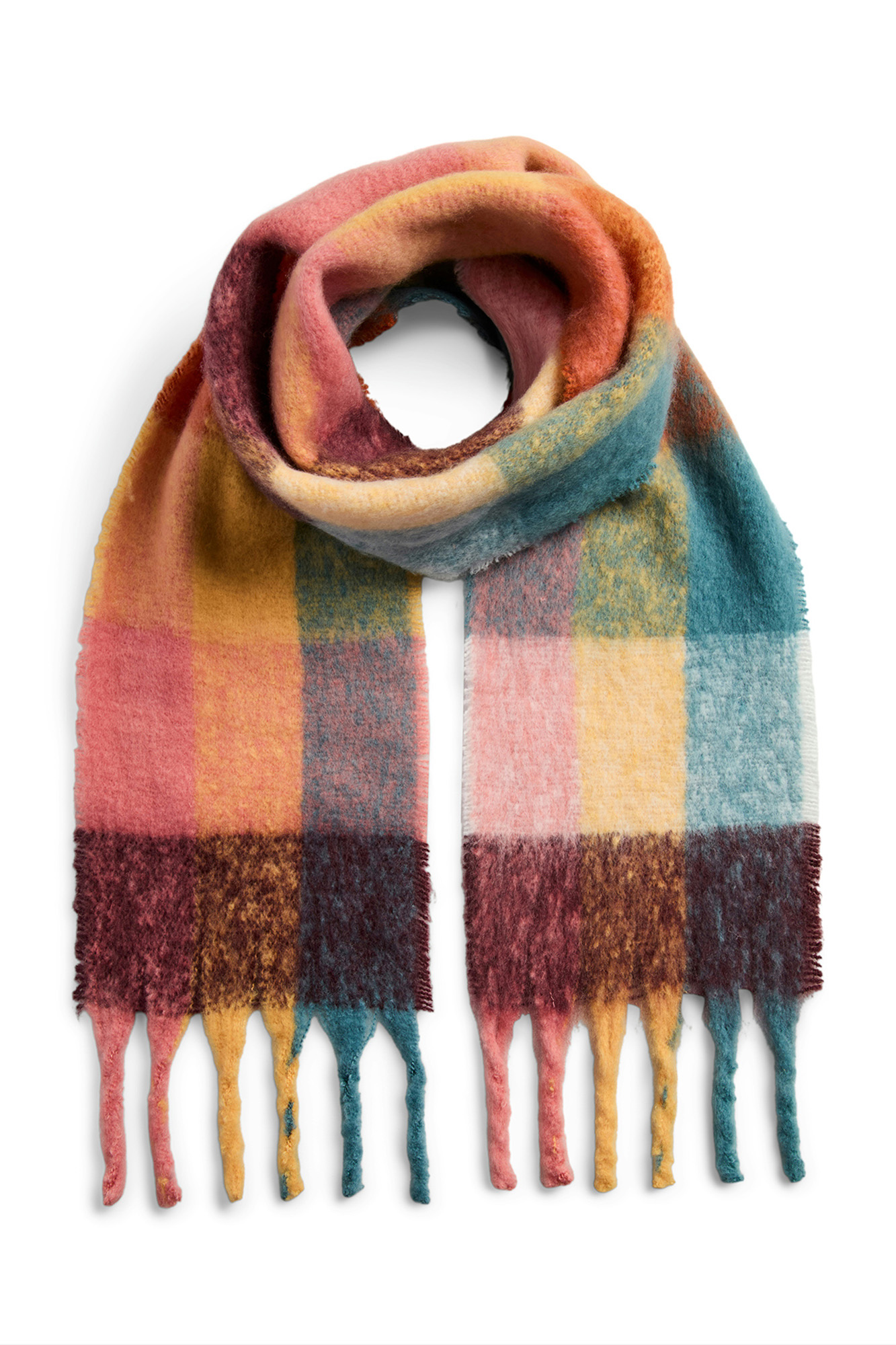 Bufanda Larga Colores Flecos | Bufandas de Mujer | WomenSecret