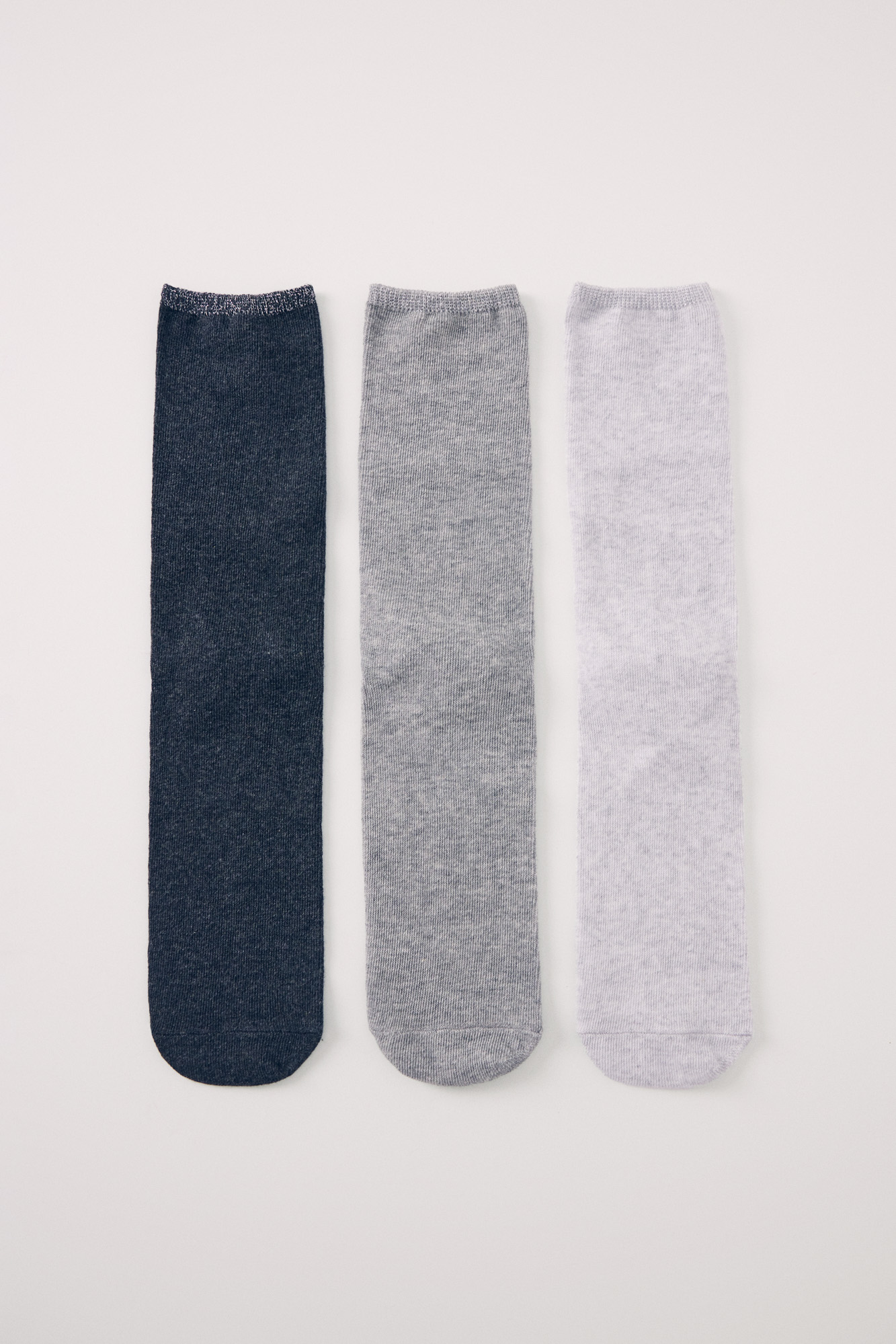 Pack 3 calcetines altos grises | Calcetines de mujer | WomenSecret