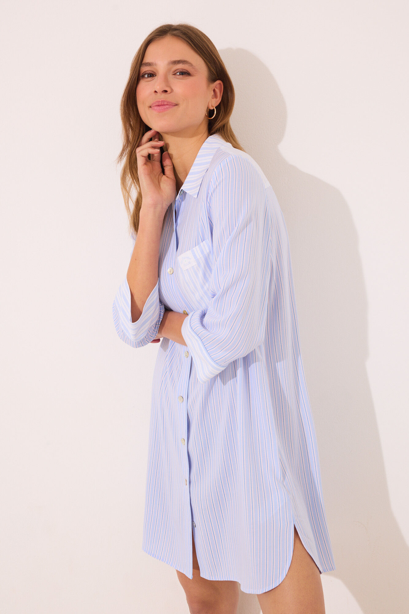 Kratki prugasti tunika od pruge | Ženske spavacice | WomenSecret