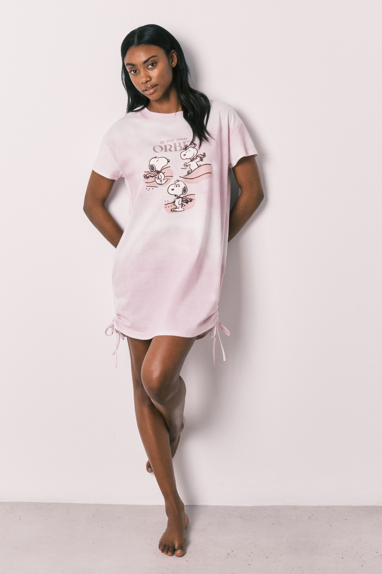 Roza pamučna Snoopy kratka spavaćica | Ženske spavacice | WomenSecret