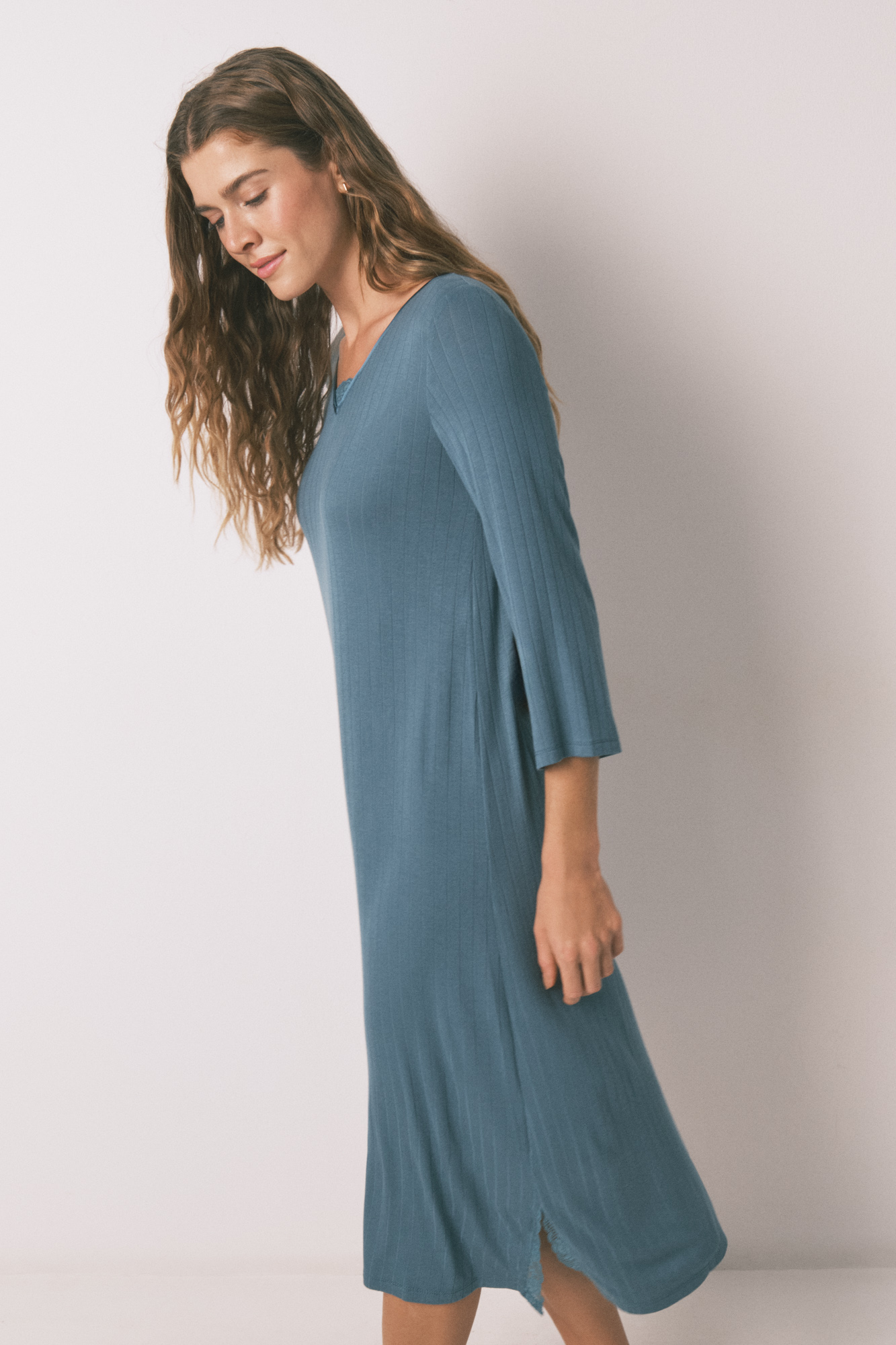 Camisón midi viscosa verde | Camisones de Mujer | WomenSecret