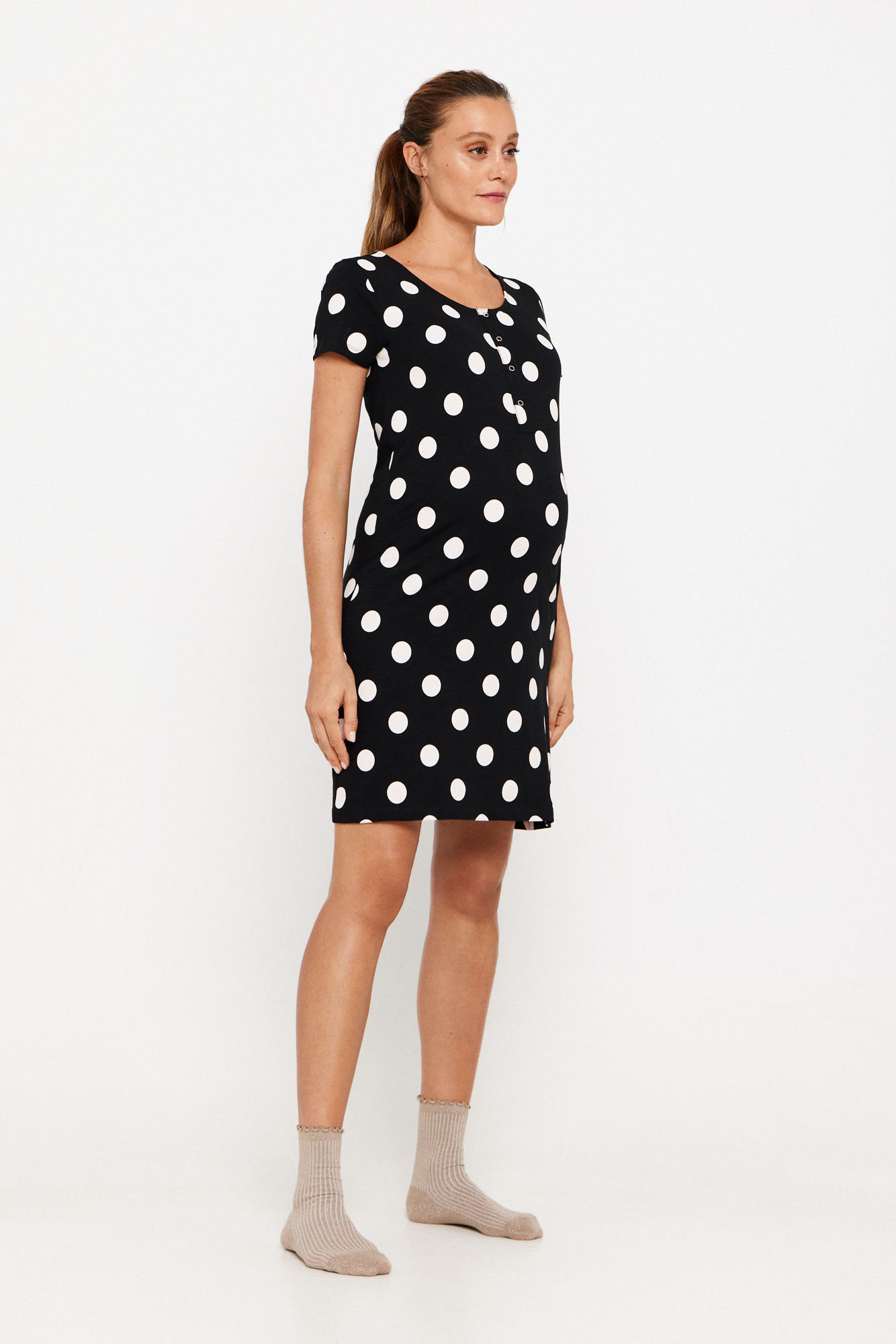 Dual-function polka-dot maternity nightgown | Ženske spavacice ...