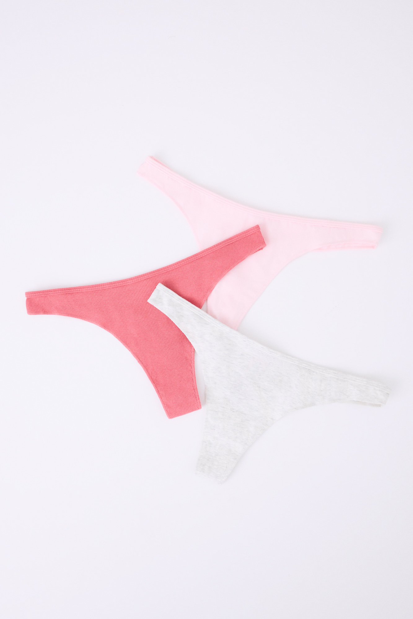 Pacote de 3 tangas rosa, morango e cinza | Cuecas para adolescentes ...