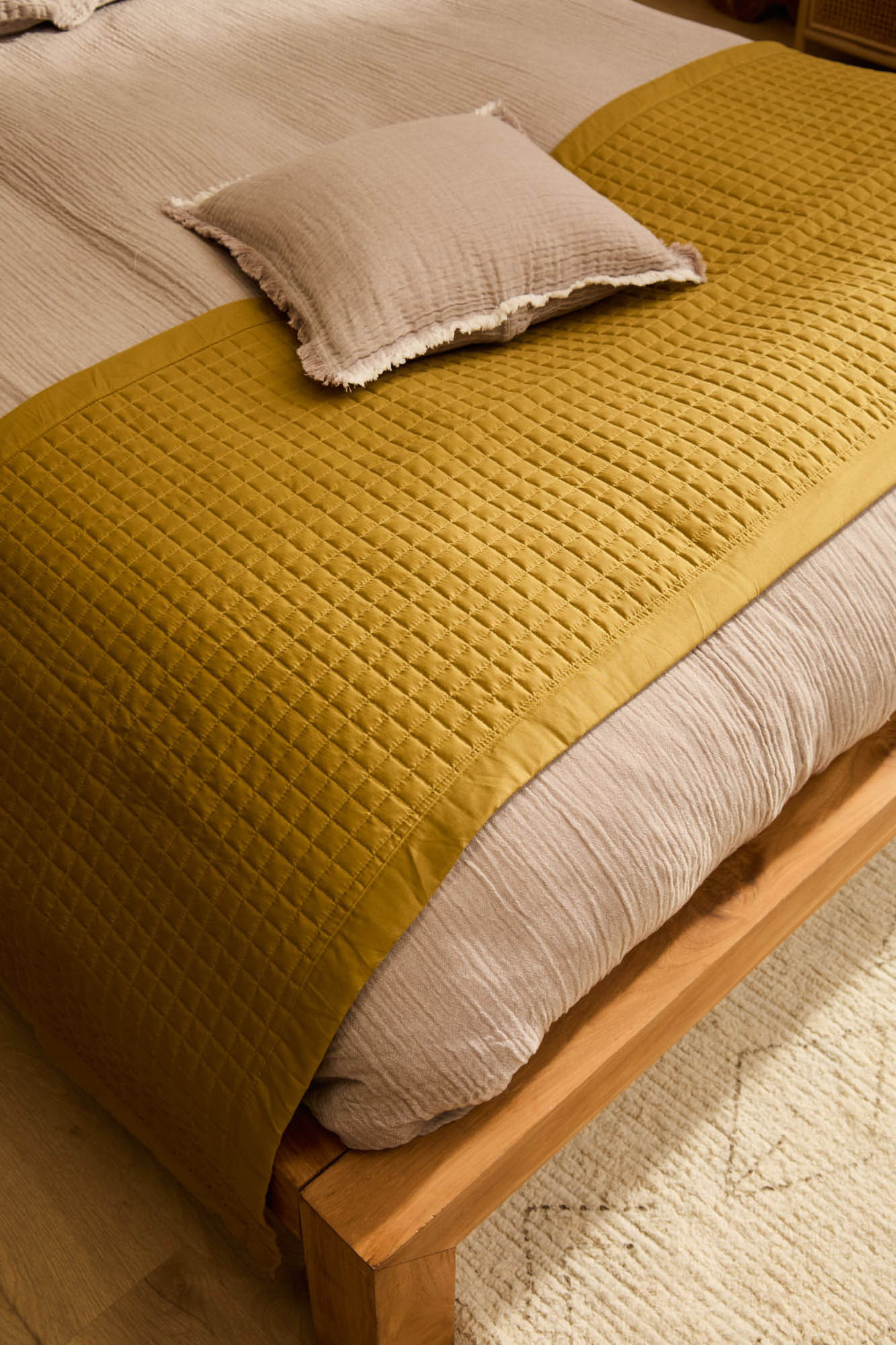 Topper acolchado mostaza Narbonne | Ropa de Cama y Textil para ...