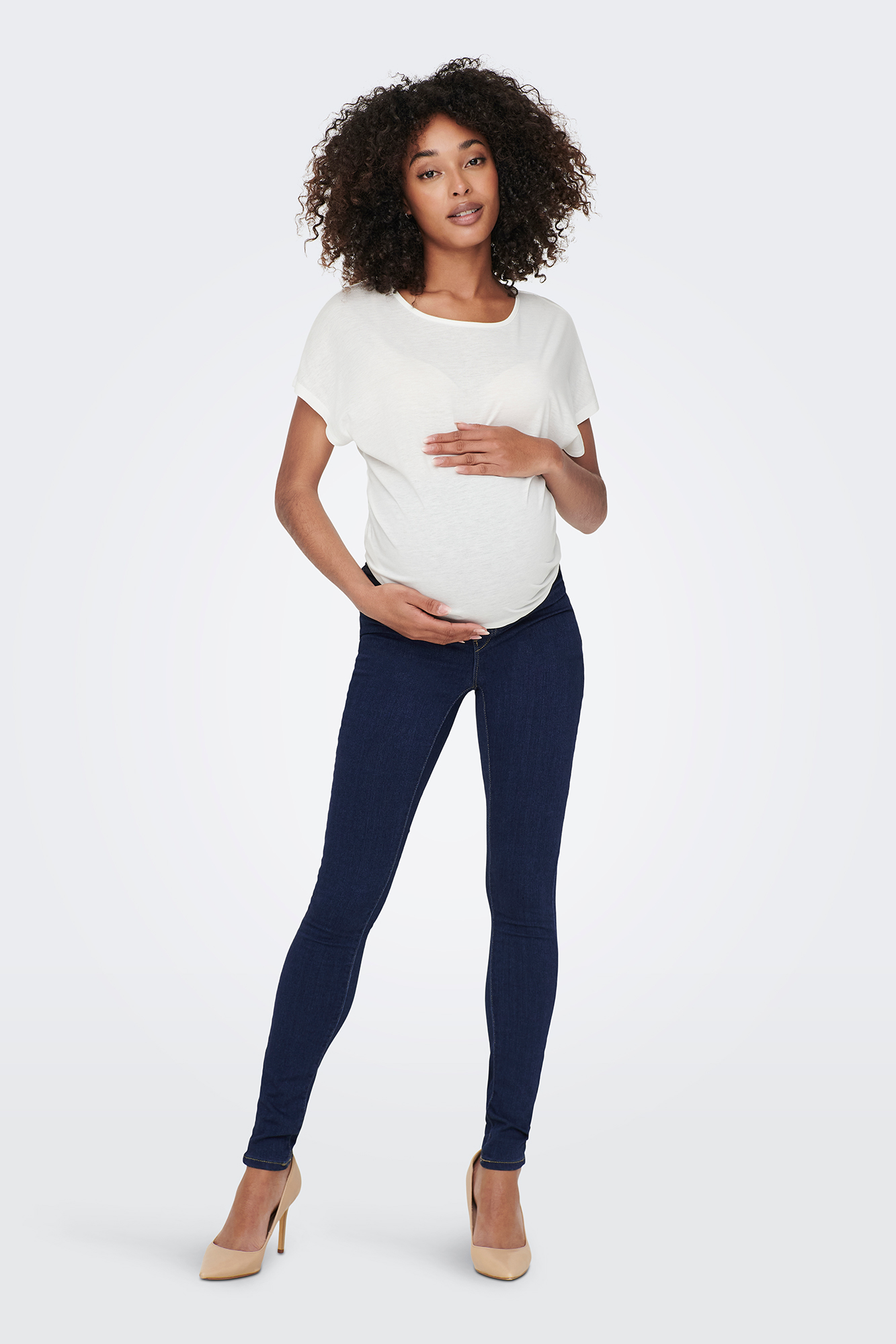 Vaquero skinny premamá barriga alta. | Pantalones de Mujer | WomenSecret
