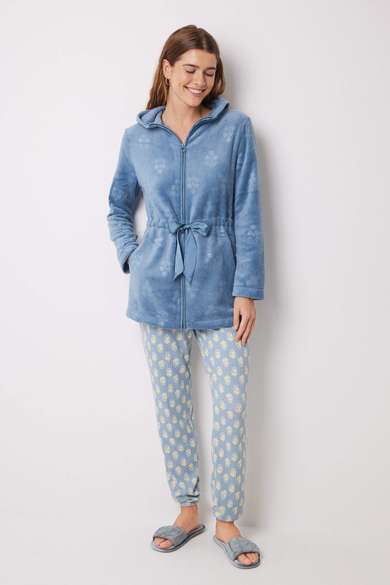 Robe and pajamas set